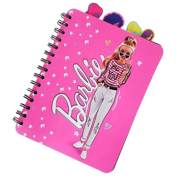 Barbie | Office | New Barbie Cute Pink Journal Diary 4 Tabs Spiral ...